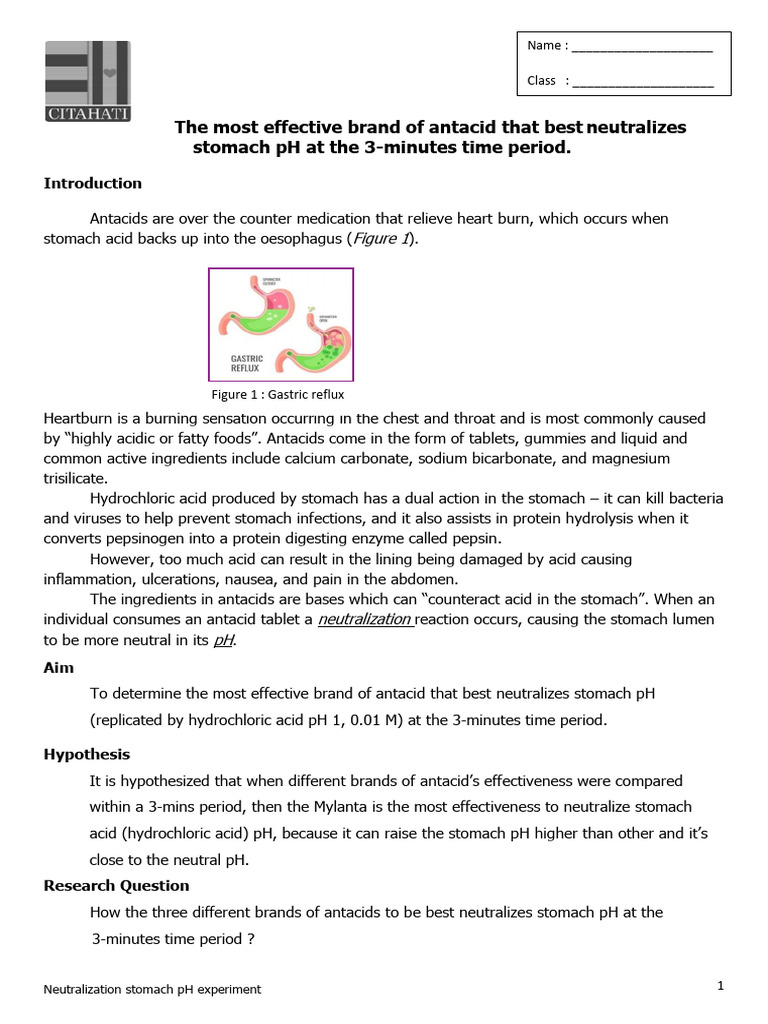 The Most Effective Brand of Antacid That Best Neutralizes Stomach PH at ...