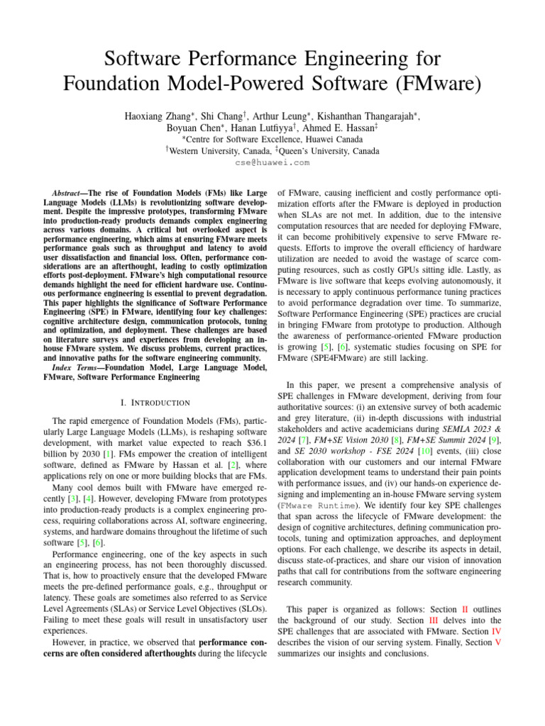 Software Performance Engineering For Foundation Model-Powered Software ...