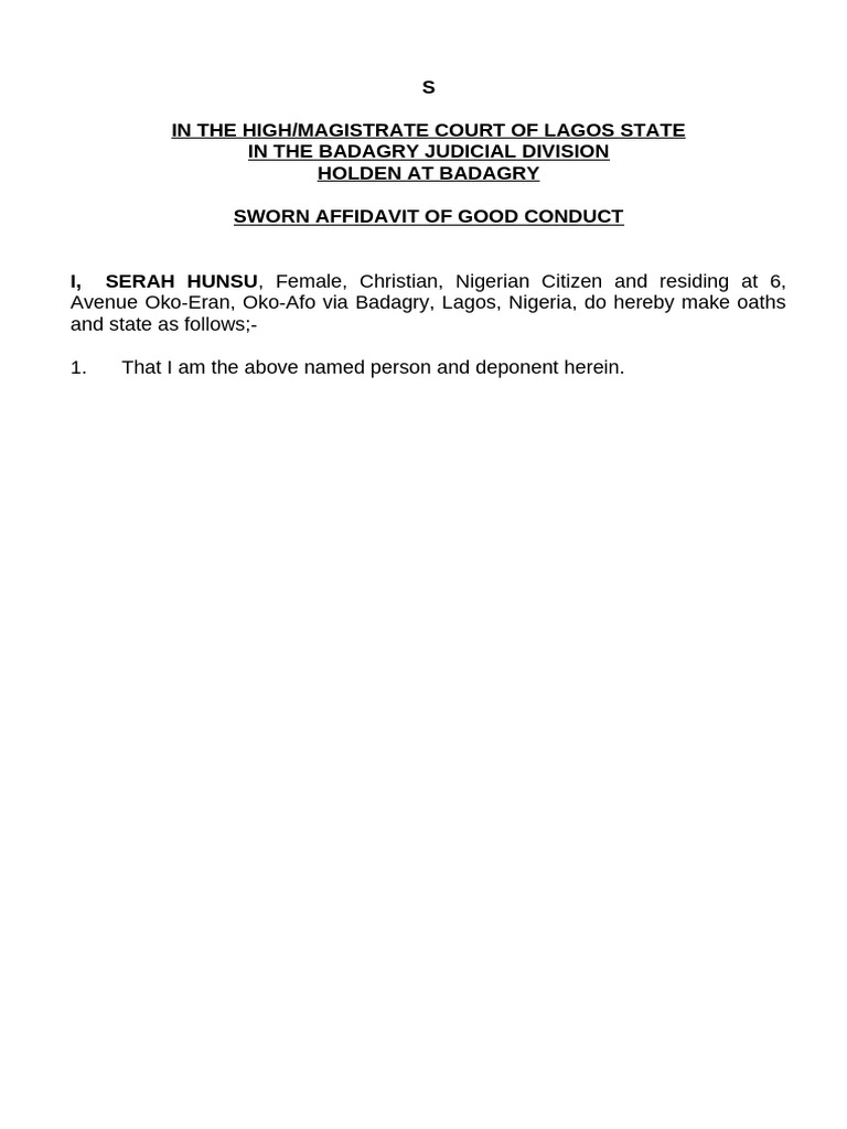 Muhammedyakub Good Conduct | PDF | Affidavit | Governance