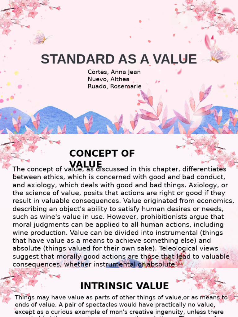 Understanding Value in Ethics and Axiology | PDF | Axiology | Happiness