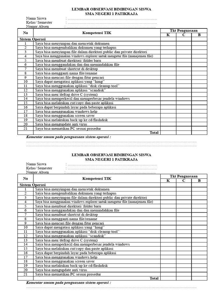 Angket Bimbingan TIK Dan Teman Sejawat Wawan | PDF