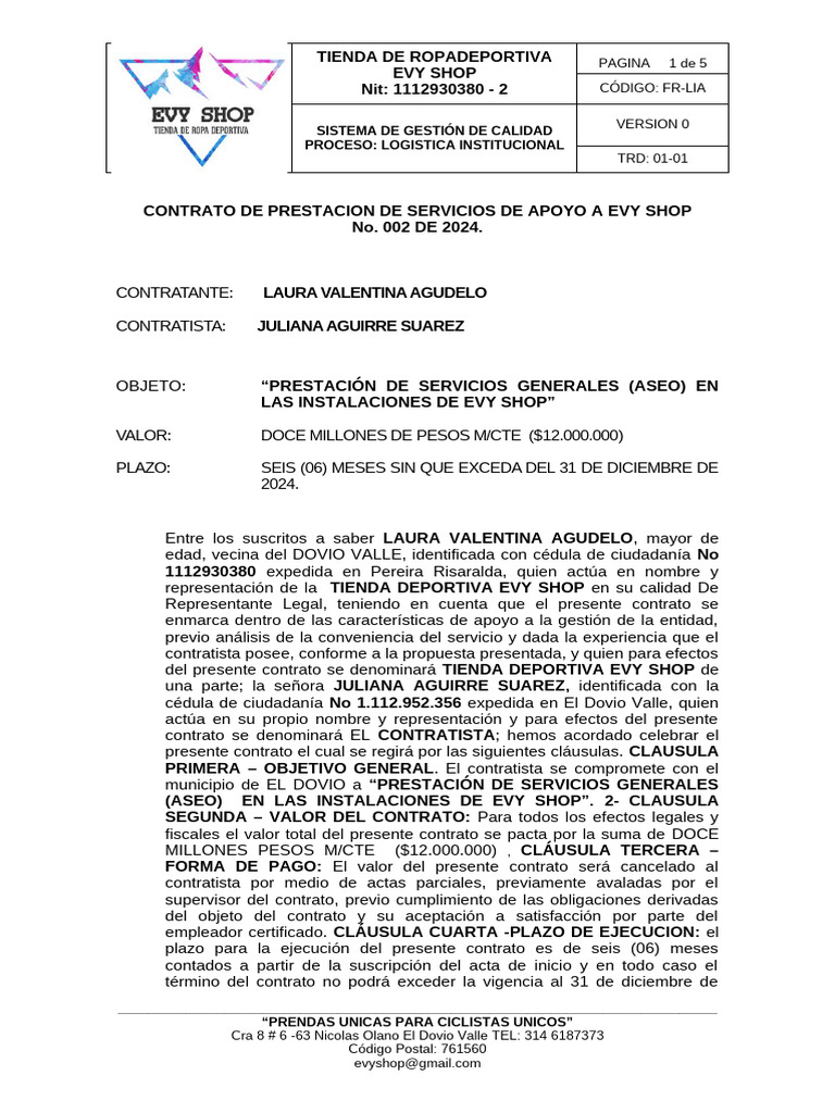 CPS 002 Del 2024 - ASEADORA | PDF | Póliza de seguros | Derecho civil (sistema legal)