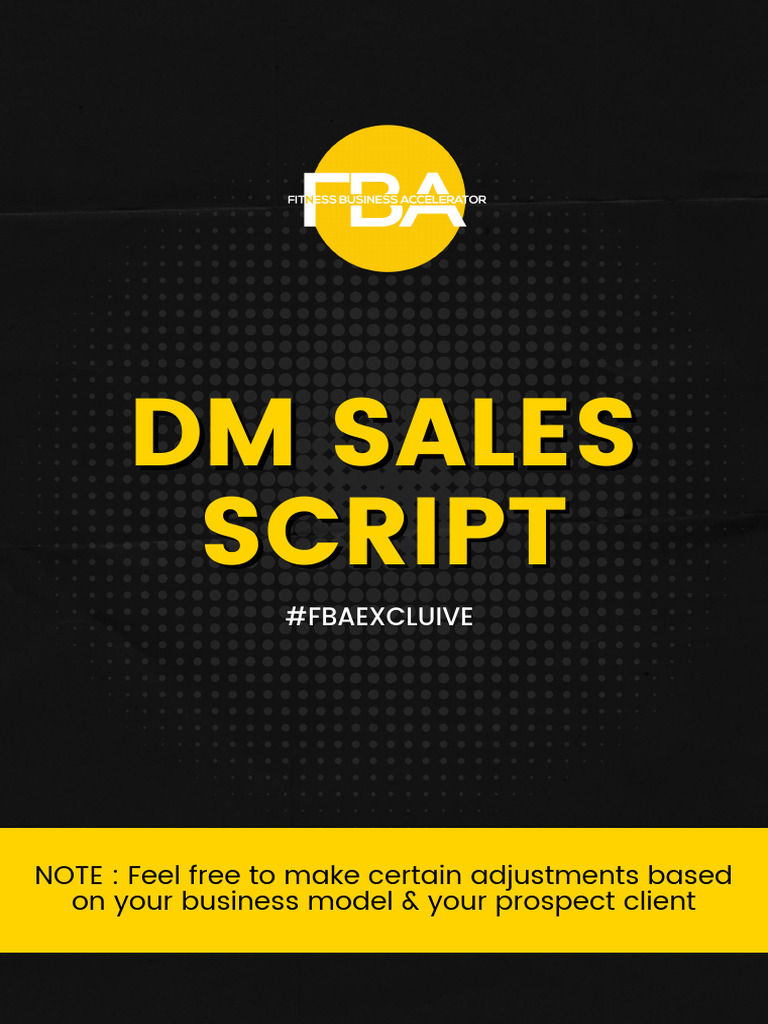 Fitness Coaching Sales Script | PDF