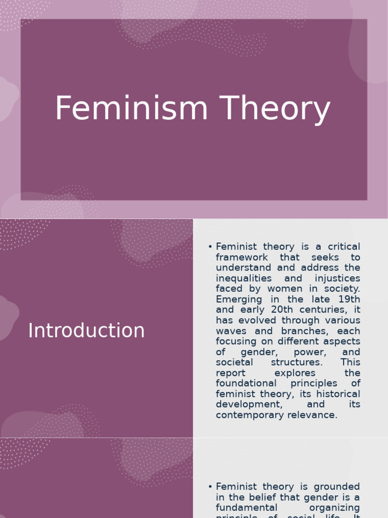SW1 Feminism Theoryg 3 | PDF | Gender Studies | Feminism
