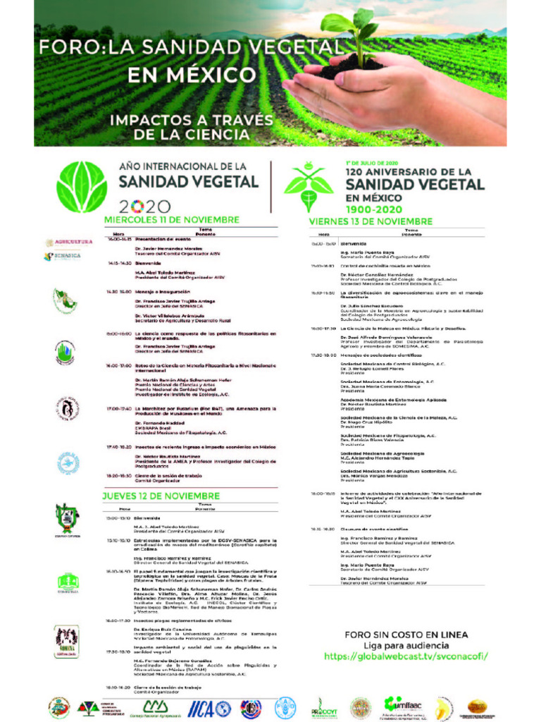Programa Foro Fitosanidad 2020 | PDF