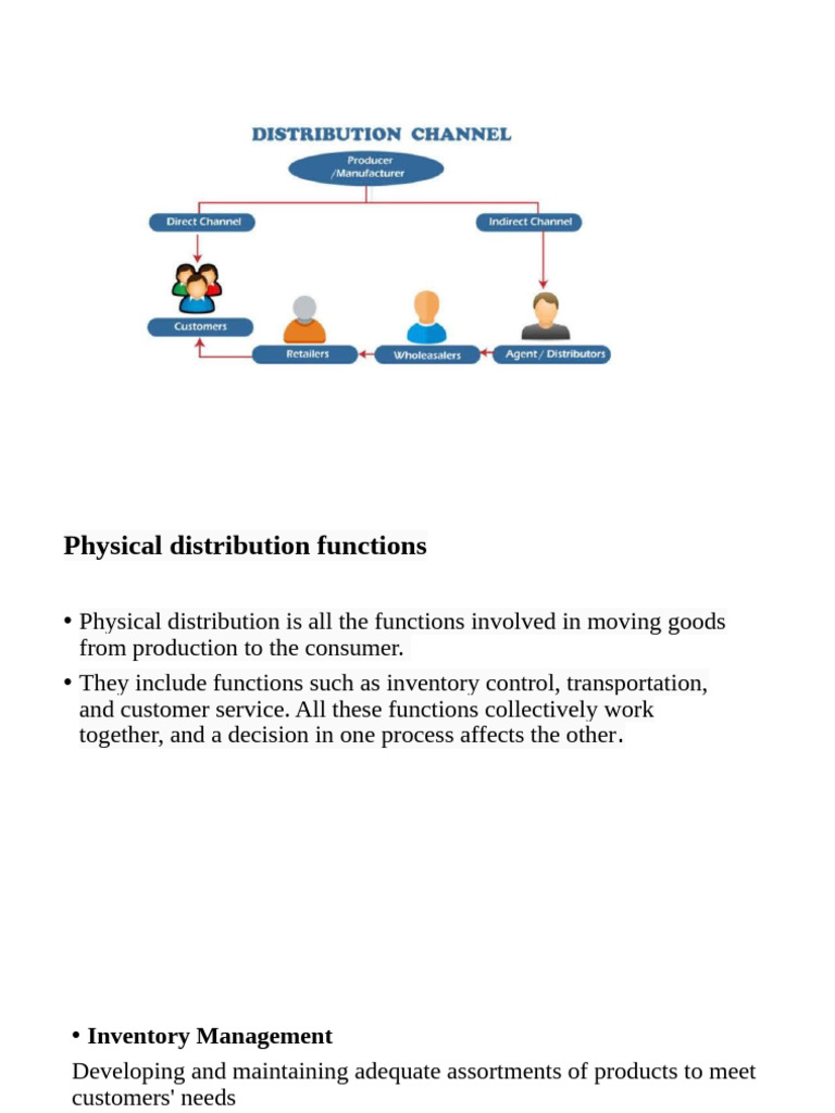 Physical Distribution Channel and Functions | PDF