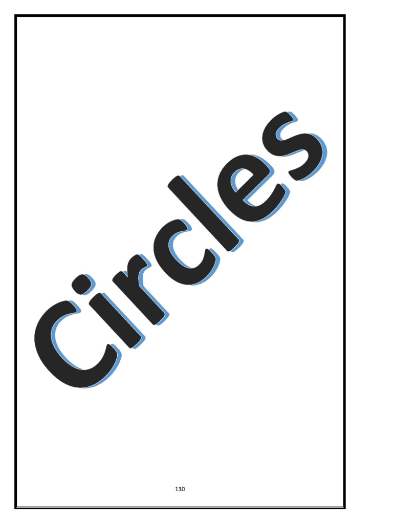 Basics 2 Circles | PDF | Circle | Area
