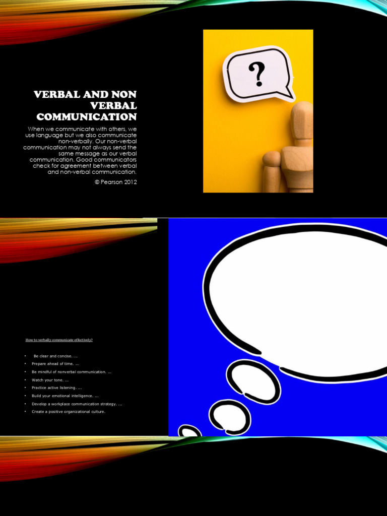 Verbal and Non Verbal Communications | PDF | Nonverbal Communication ...