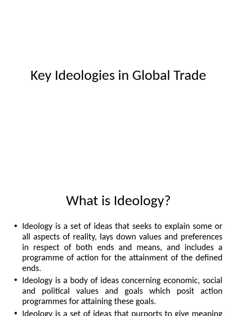 Global Trade Ideologies Explained | PDF | Ideologies | Imperialism