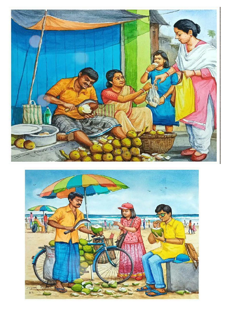 Composition Painting with Three Figures | PDF
