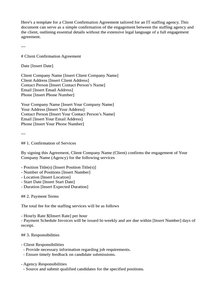 4 Client Confirmation Agreement | PDF | Business | Finance & Money ...