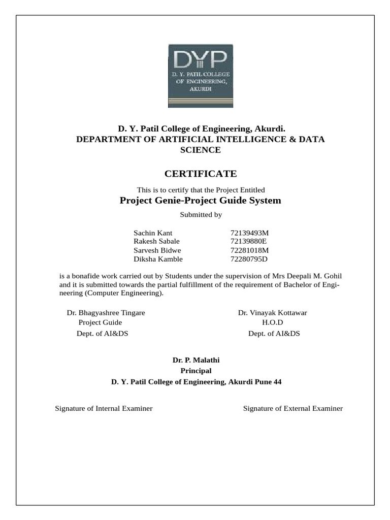 Project Work Book for AI & Data Science | PDF | Usability | Artificial ...
