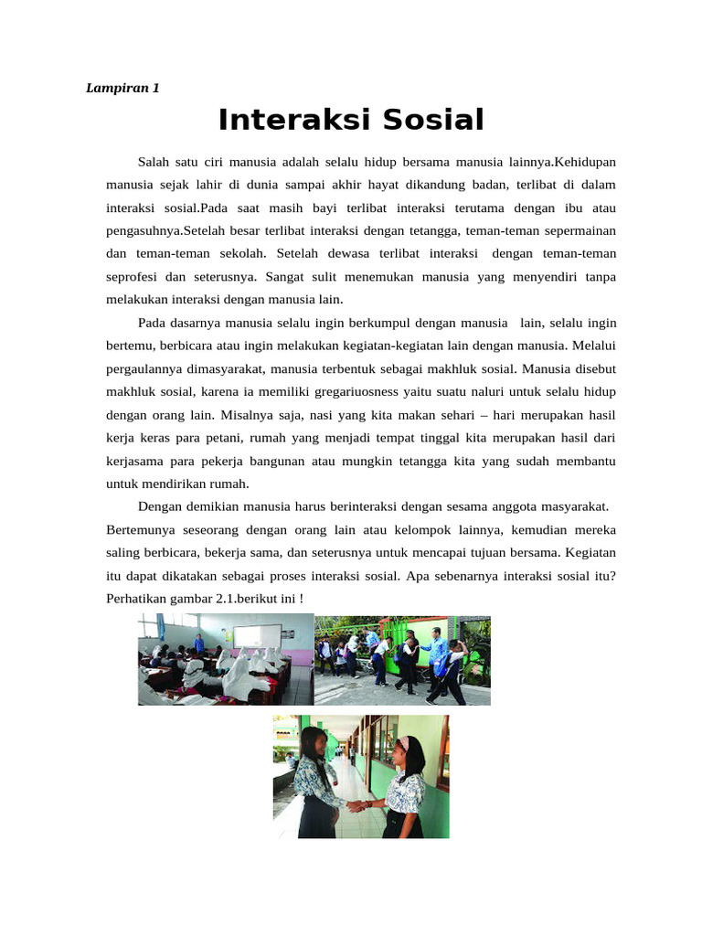 LKPD Dan Materi Interaksi Sosial | PDF