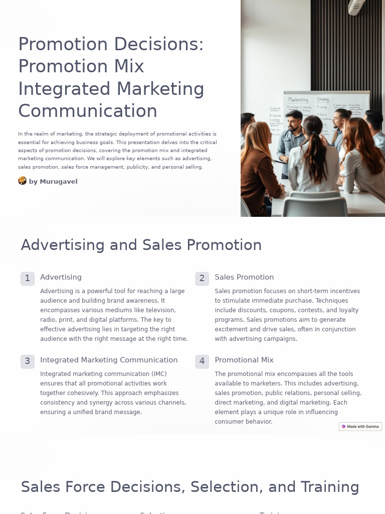 Promotion Decisions Promotion Mix Integrated Marketing Communication ...