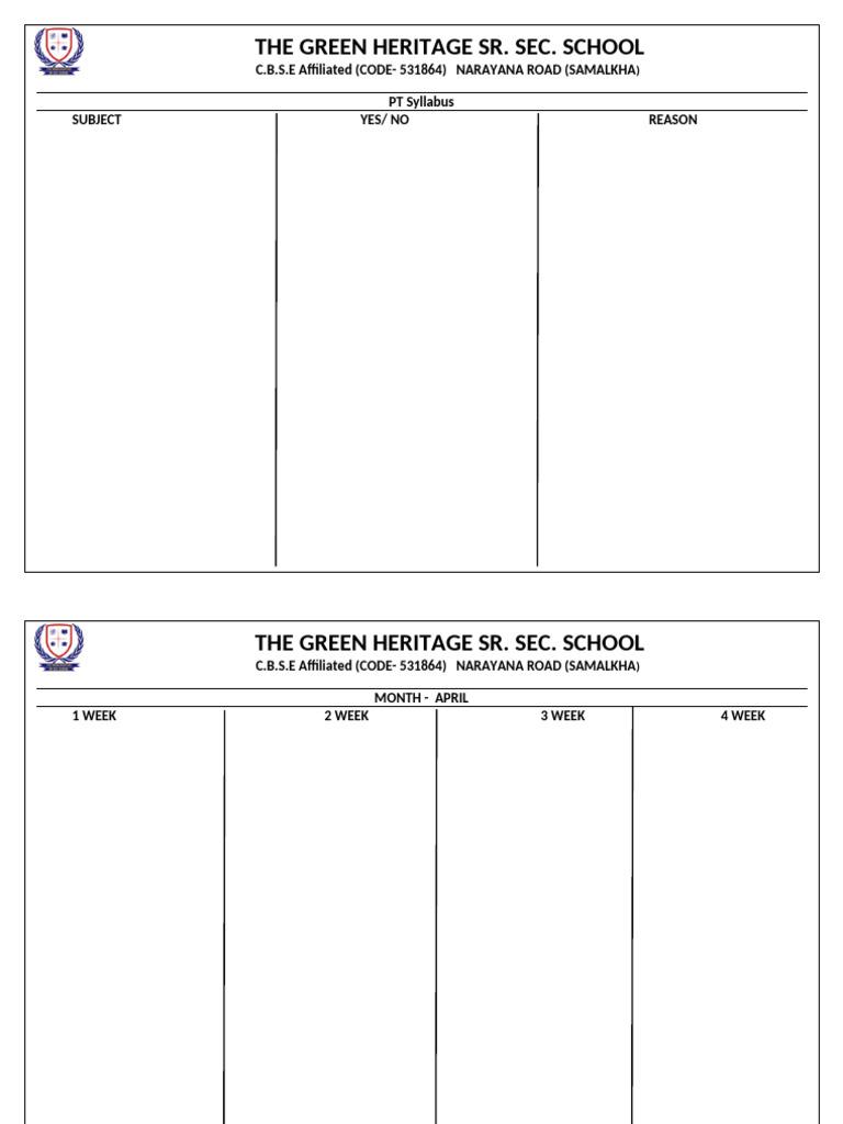 Month Week Format | PDF