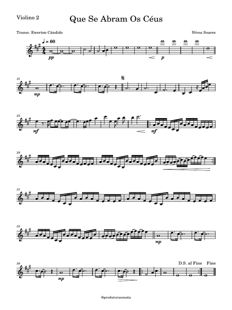Que Se Abram Os Céus-Violino 2 | PDF