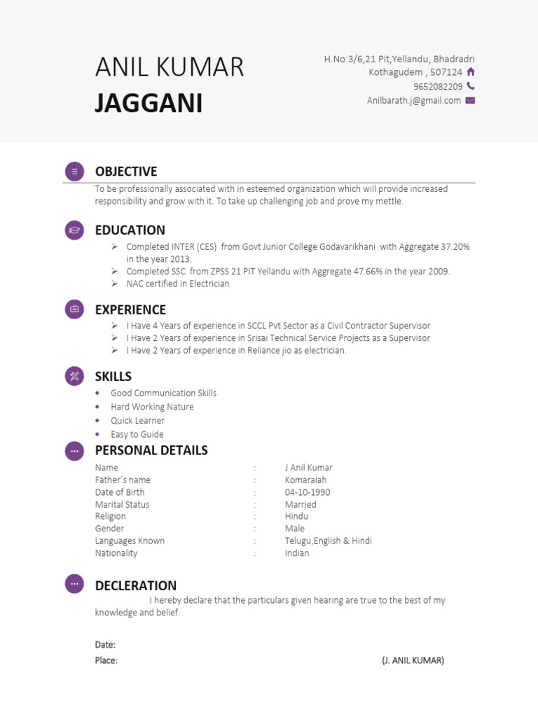 Anil Kumar Resume Updated | PDF