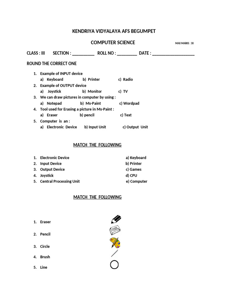CLASS 3, 4, 5 | PDF | Input/Output | Computing