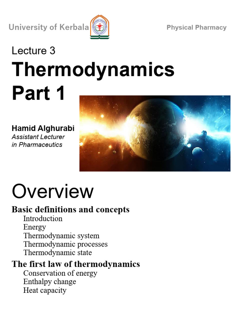 Lec. 3 Thermodynamics (Part 1) 2 | PDF | Gibbs Free Energy | Liquids