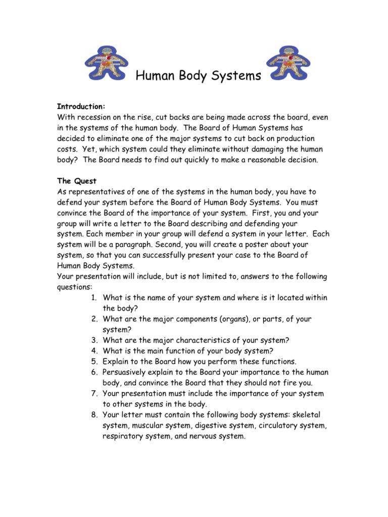 Human Body Systems | PDF