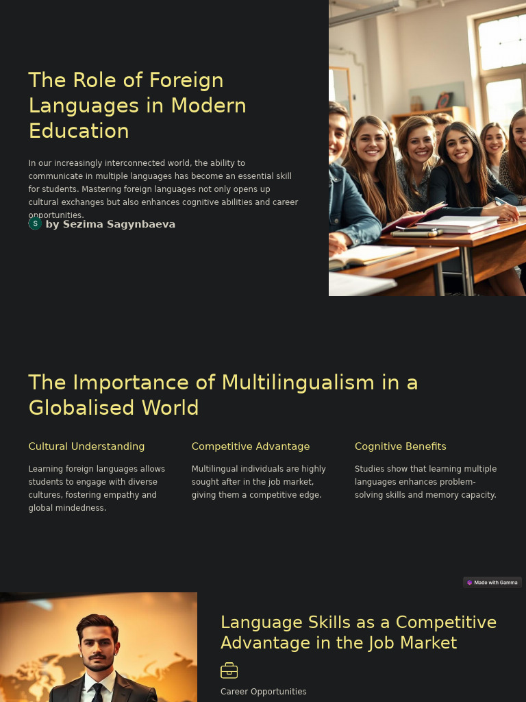 The Role of Foreign Languages in Modern Education | PDF | Foreign Language | Multilingualism
