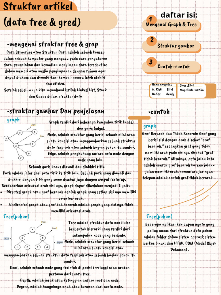 Struktur Data Graph dan Tree dalam Informatika | PDF