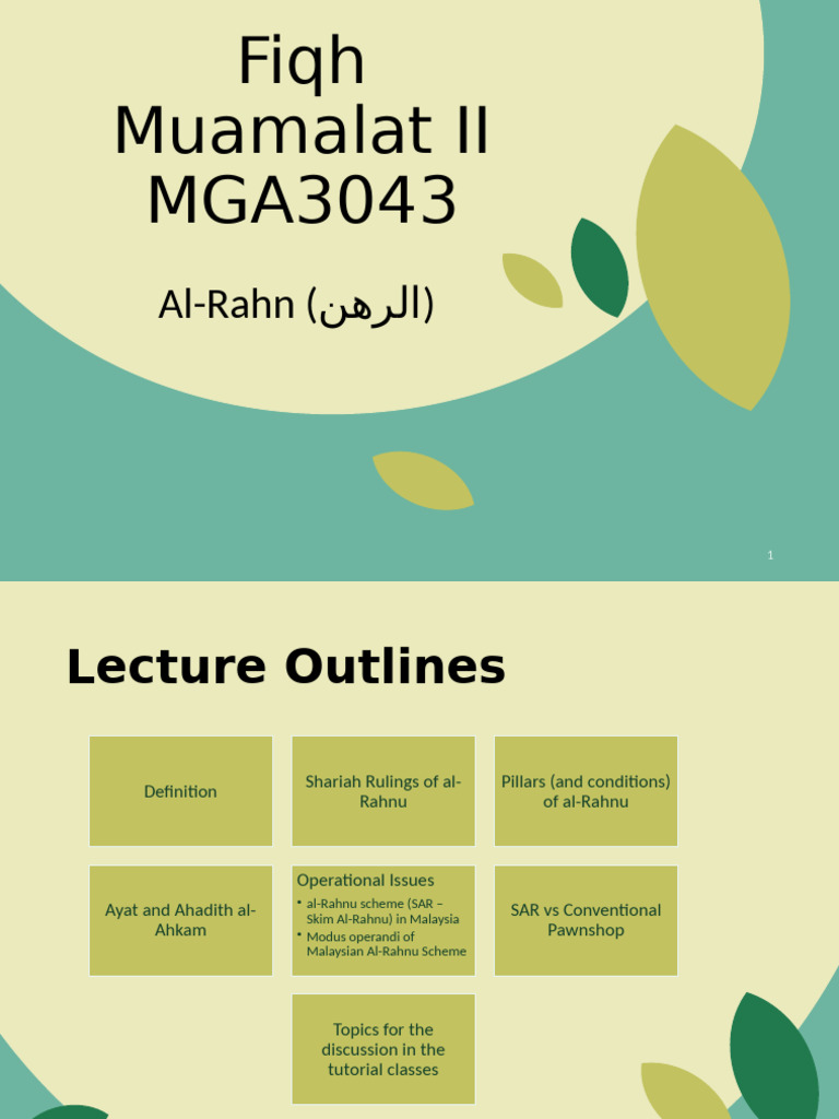 04 Al-Rahn | PDF | Debt | Private Law