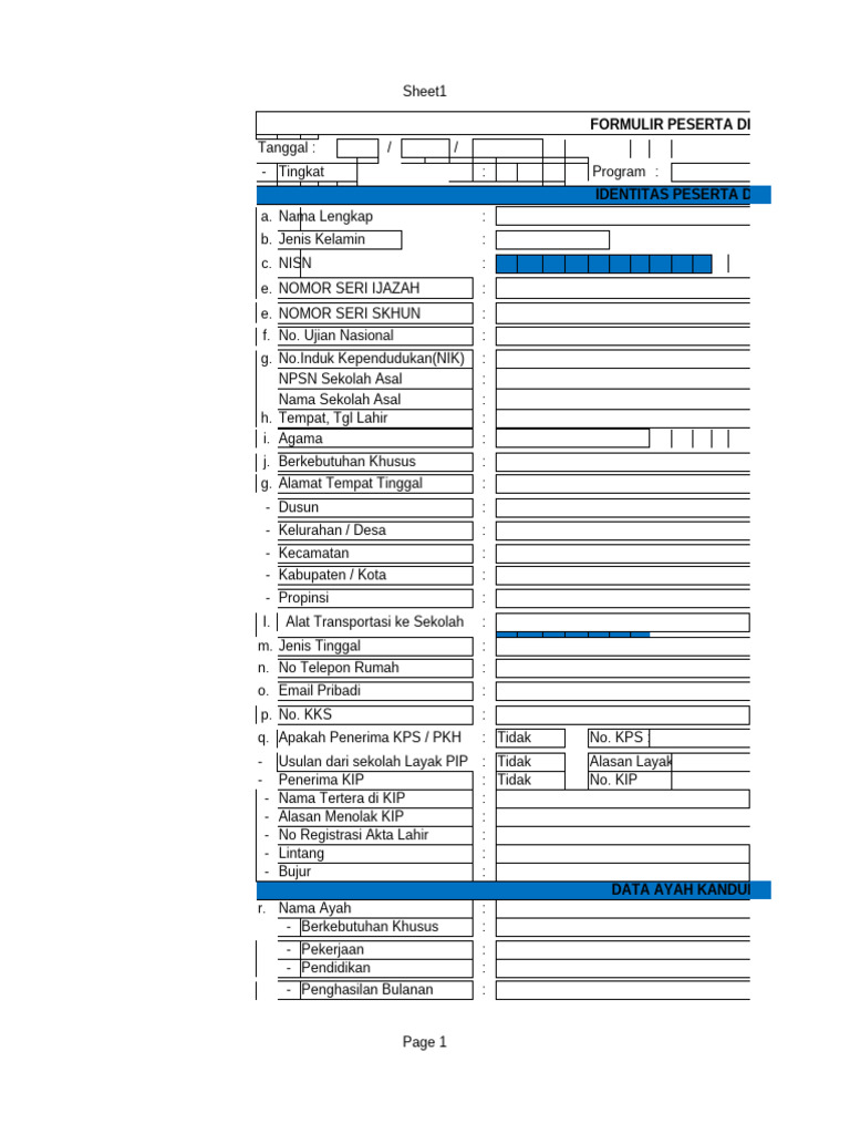 Formulir Peserta Didik A'ATHIFA HANUM ALMAHYRA - KB HARAPAN 2024-06-08 08 - 18 - 51 | PDF