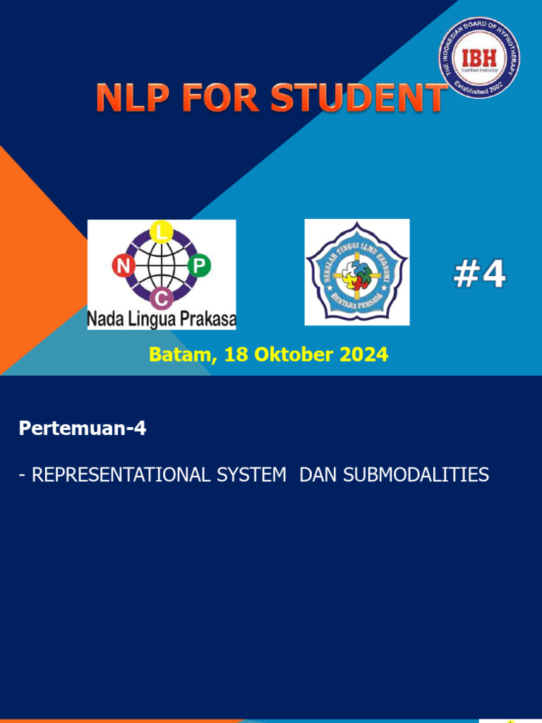 NLP For Student-Submodality | PDF | Pengembangan Diri