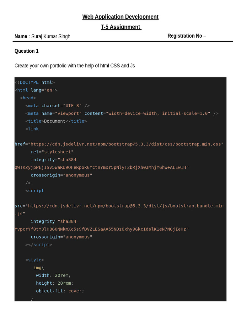 221FJ01010 WAD T-5 Assignment | PDF | Software Engineering | Software