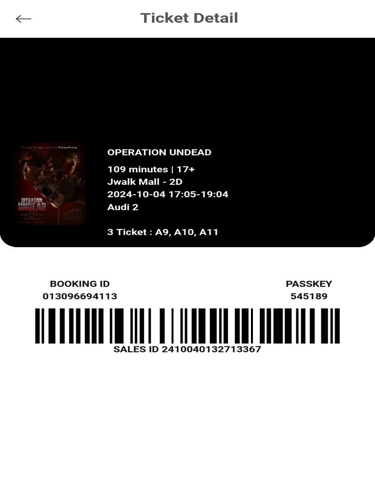 Ticket Detail - CGV Cinemas | PDF