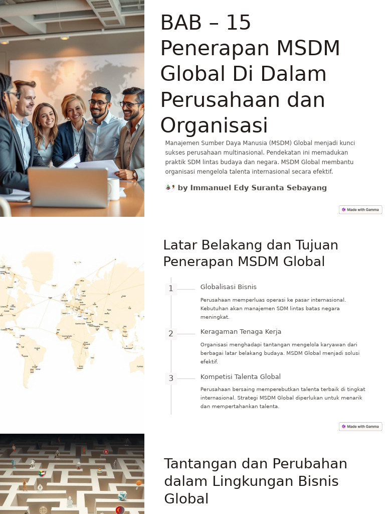 15 Penerapan MSDM Global Di Dalam Perusahaan Dan Organisasi | PDF