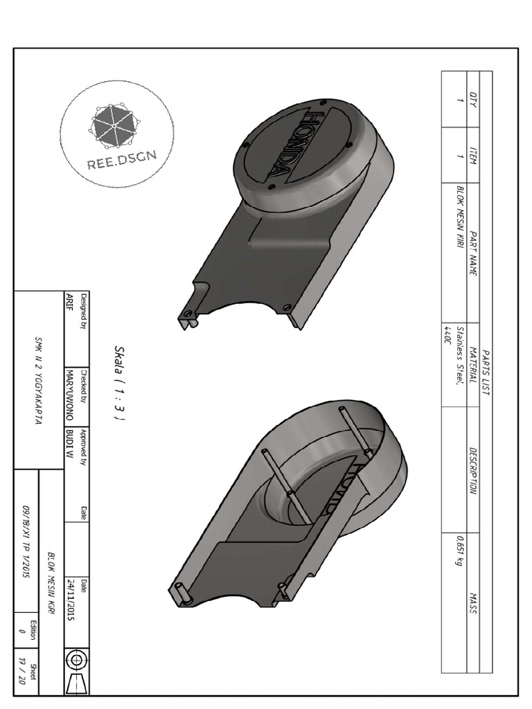 Honda Left Block Machine Body | PDF
