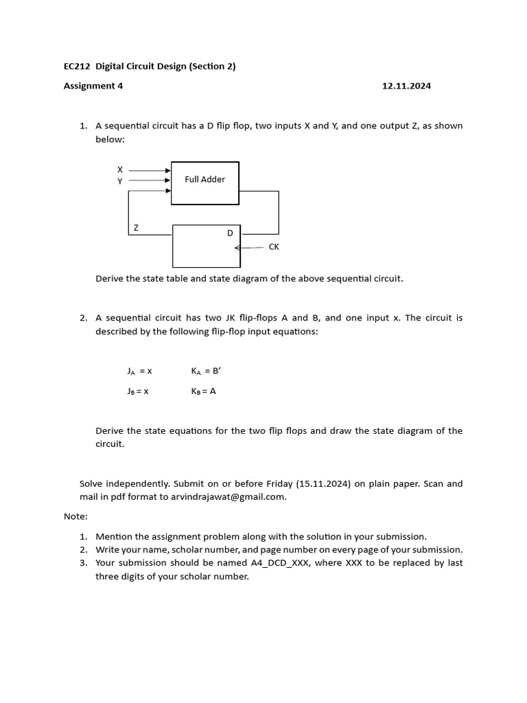 Assignment4 DCD EC212 Section II | PDF | Science & Mathematics