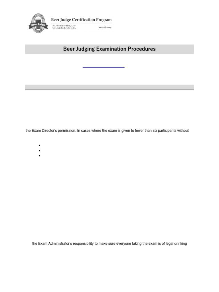 Beer Judging Exam Procedures 2 20 23 | PDF | Ale | Beer
