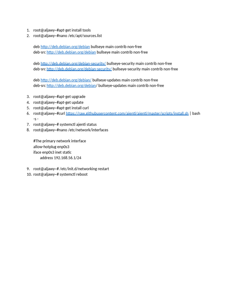 Konfigurasi Ajenti DEBIAN BULLSEYE | PDF