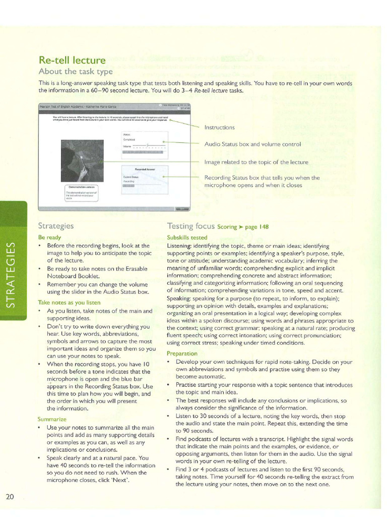SPEAKING WRITING 3 HW (Retell Lecture, Short Answer, Essay) | PDF