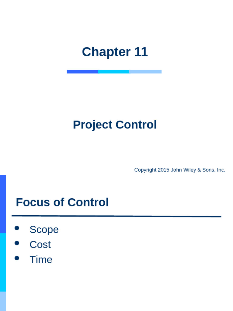 Ch11 Project Control | PDF | Project Management | Feedback