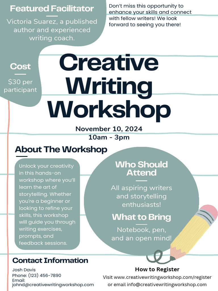 Creative Writing Workshop Flyer | PDF
