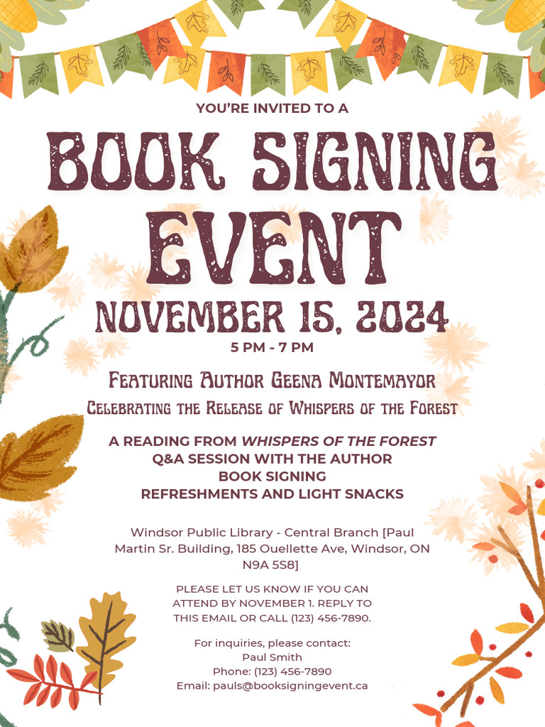 Book Signing Flyer | PDF