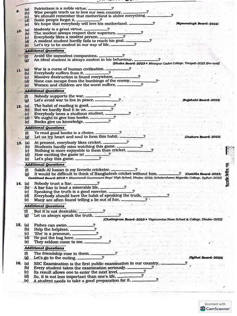Taq Question For SSC | PDF