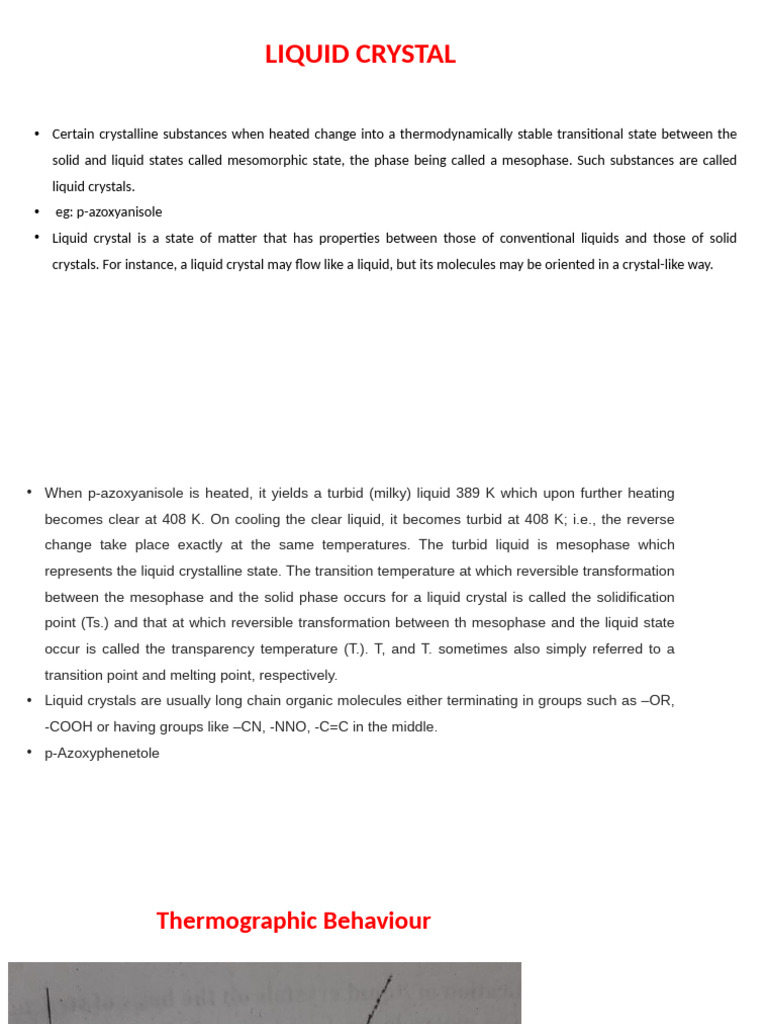 Liquid crystals | PDF | Liquid Crystal | Physical Chemistry