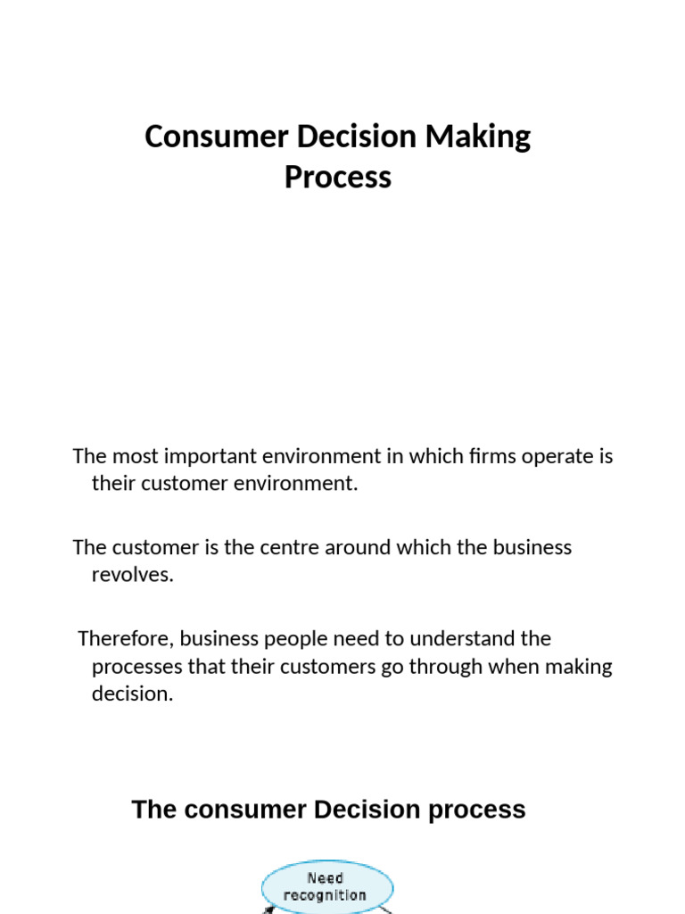 CB 2 Consumer Decision Making Process | PDF | Behavior | Marketing