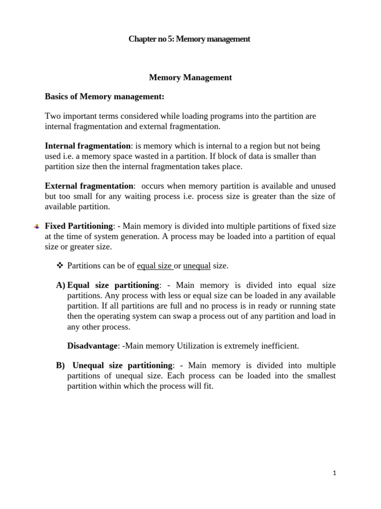 Unit 5. Memory Management | PDF | Computer Data Storage | Software Engineering