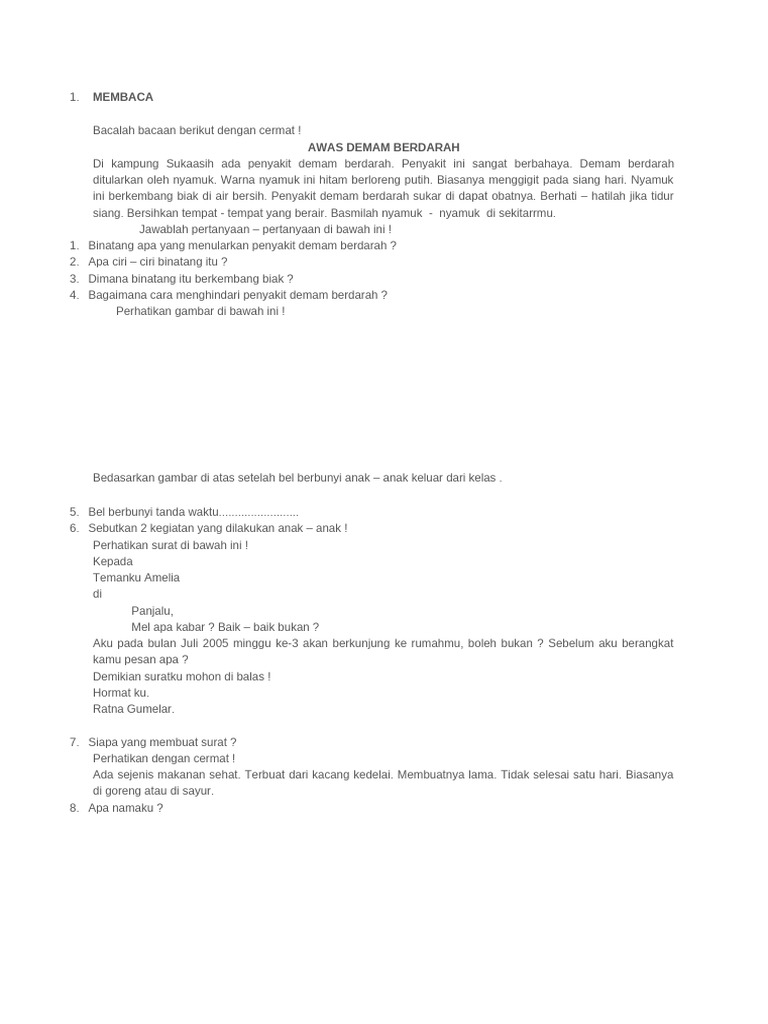 Calistung Membaca | PDF