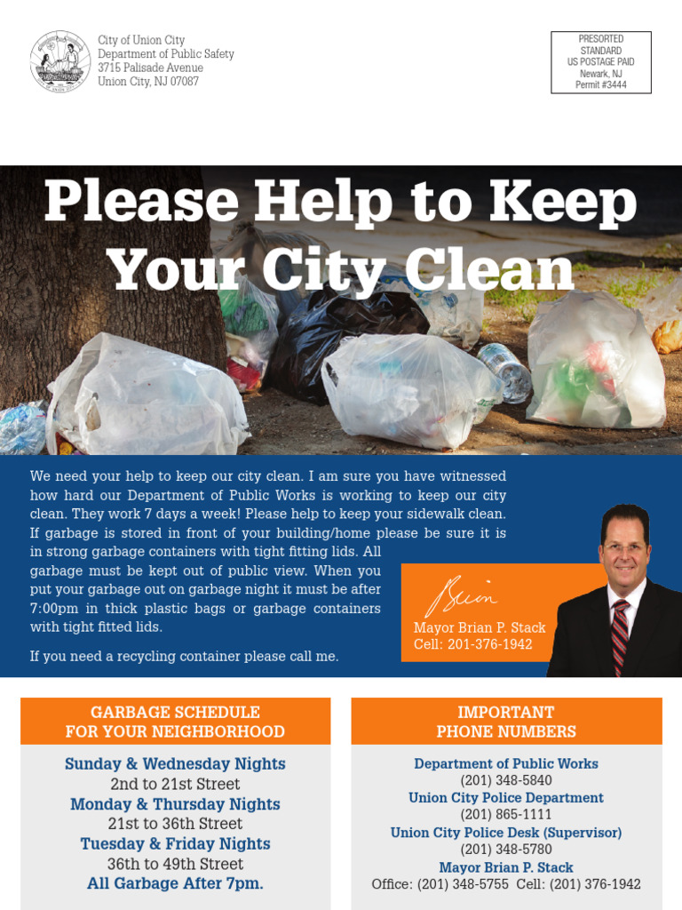 Union City Garbage & Recycling Schedule | PDF