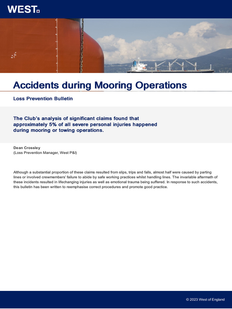Accidents During Mooring Operations | PDF | Rope