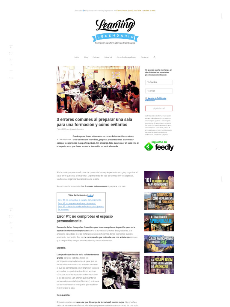 3 Errores Comunes Al Preparar Una Sala para Una Formación y Cómo Evitarlos - Learning Legendario ...