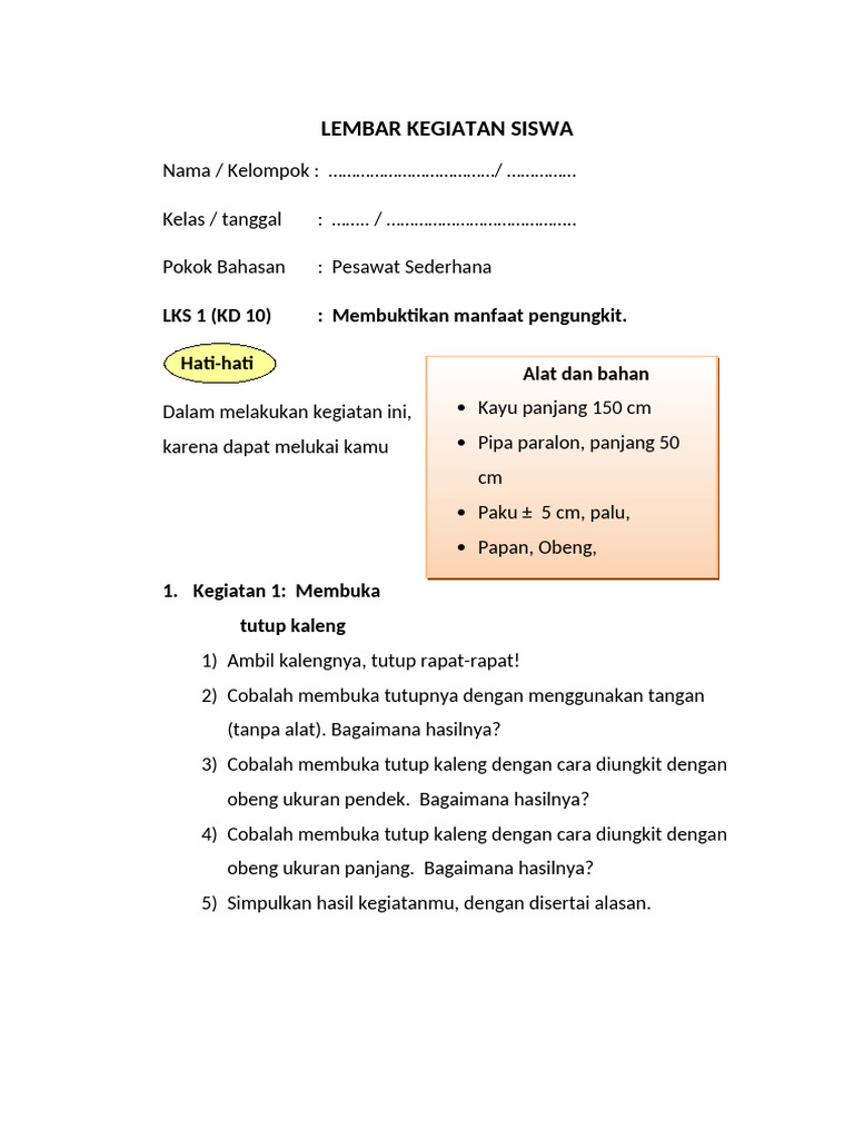 06.1 Contoh LKS | PDF | Griya & Taman
