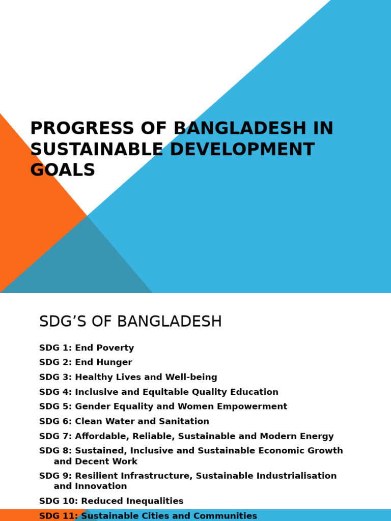 Progress in SDG of Bangladesh | PDF